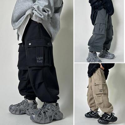 长裤棉工装裤束脚加绒