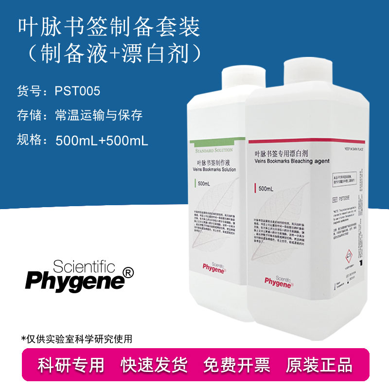 叶脉书签制作液套装漂白剂制备液学生实验培训教育科研教程 500mL