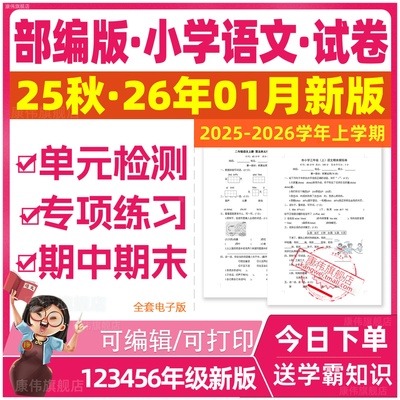 新版部编版人教版小学语文试卷