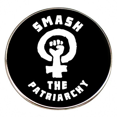 粉碎父权胸针Smash the Patriarchy女权主义别针胸章金属合金徽章