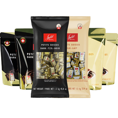 狄妮诗72%瑞士牛奶袋装黑巧克力