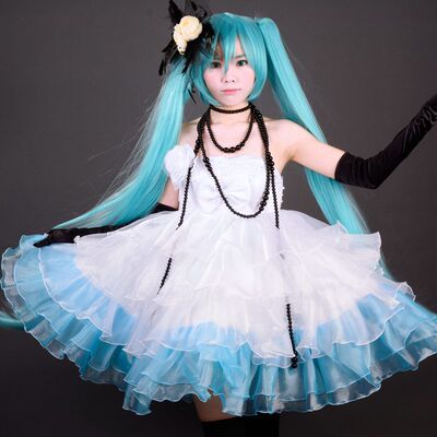 初音未来小礼服动漫cos