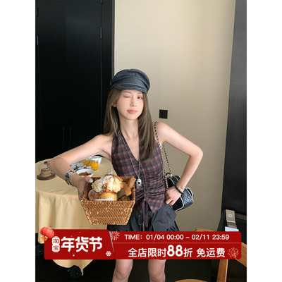 MLS 街头派 多口袋设计感小众工装中裤女夏季宽松休闲百搭短裤