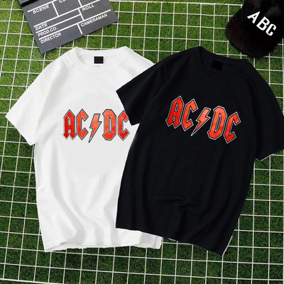 be摇滚文化衫圆领短袖t恤