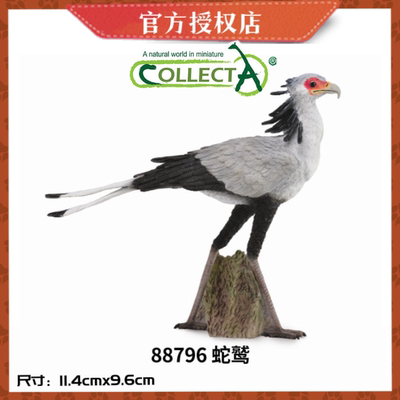 英国CollectA我你他野生动物模型玩具88796蛇鹫秘书鸟行军鹰