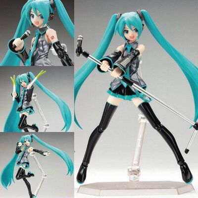 figma 014 虚拟歌手 葱娘 初音 可动人偶模型摆件 小手办批发