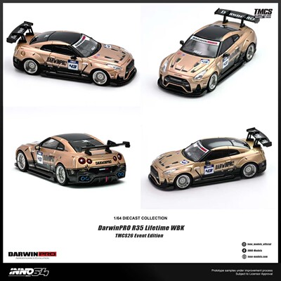 INNO MODELS 1/64 DARWINPRO R35 2026马来西亚TMCS限定 黑金配色