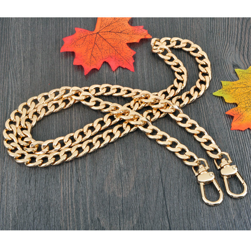 12mm thick straight golden flat chain bag chain bag bag chain ...