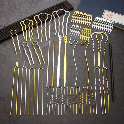 古风diy手工发饰发簪主体材料发钗簪子簪棍发梳古装汉服缠花配件
