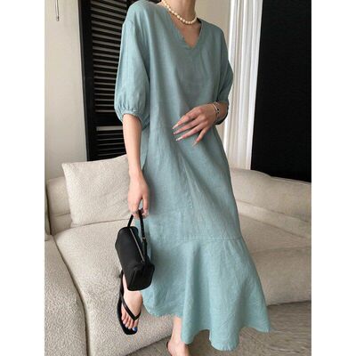 司南温柔慵懒风100亚麻高级感领