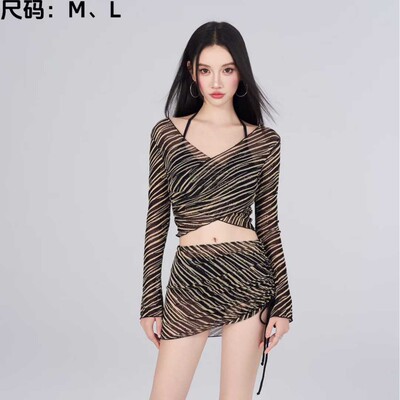 玛纳斯琦2609新款高级感觉绝美泳衣女分体性感比基尼海边度假泳装