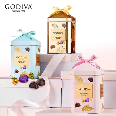 歌帝梵（Godiva）松露巧克力精选12颗装粉金蓝混合发货120g临期