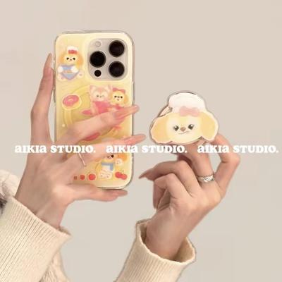 磁吸支架适用三星S25ultra/24/Note20/36可爱卡通饼饼A16新款S20手机壳A22/23+A71女款S9+S21fe软54/56国际版