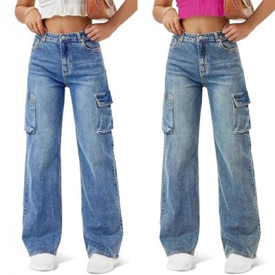 New High Waist Retro Fashion Casual Jeans Women Denim pants