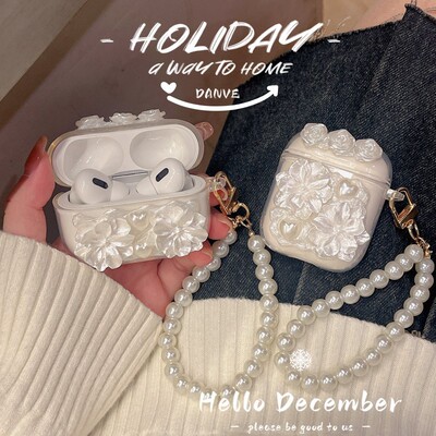 气质温柔白玫瑰适用vivo tws air3pro蓝牙耳机保护套tws5/4/3i/3e/A4可爱IQOOtws1i/1e耳机壳A3少女心A2软壳