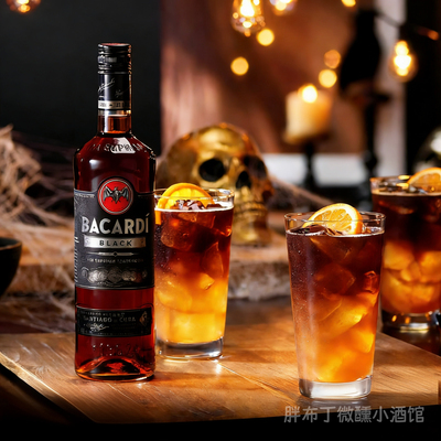 进口洋酒百加得黑朗姆酒兰姆酒正品烘焙基调酒40度750ml