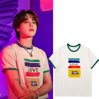 JIMIN朴智旻BTS防弹少年团同款T恤短袖海报上衣Equal Love 1984