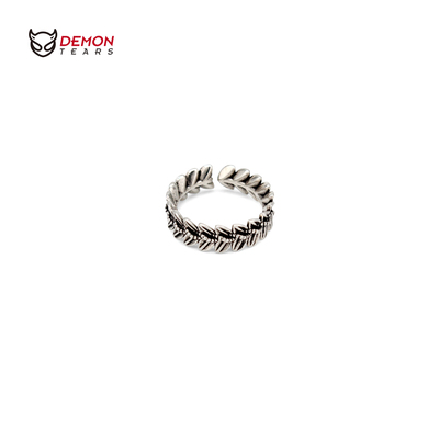 麦穗镀银复古小众设计戒指