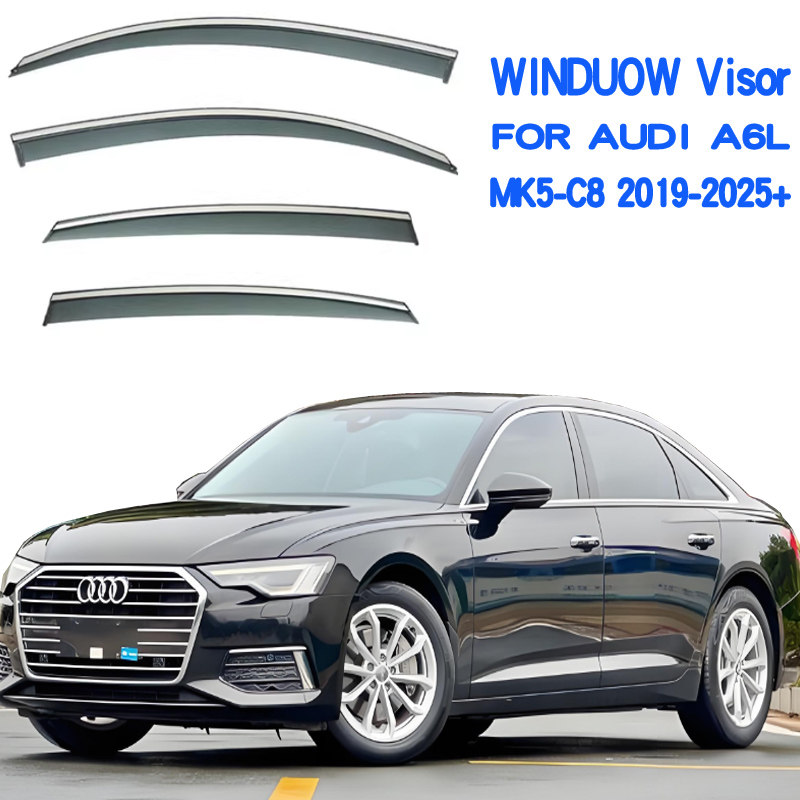 适用AUDI奥迪A6L晴雨挡A6Avant旅行版车窗雨眉挡雨板Window visor