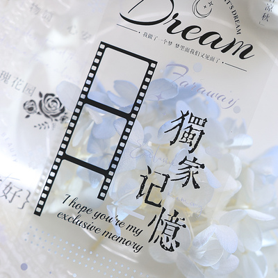 小白家文创新品【独家记忆】轻复古字素和纸PET手帐拼贴咕卡胶带