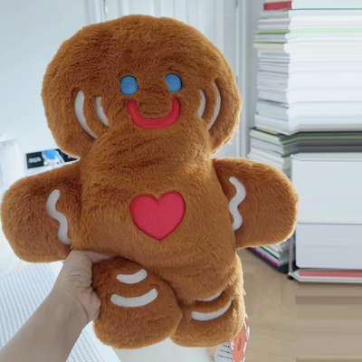 哦木商店原创可爱姜饼人圣诞艺术抱枕客厅沙发靠垫床上靠枕