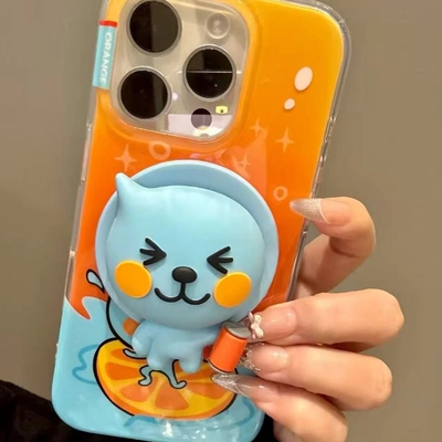 立体硅胶酷儿磁吸支架适用oppo realme NEO8/GT7真我13/GT2大师探索GT8pro/neo6se手机壳15PRO+12X童趣V70S软