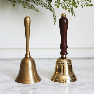 北欧美式手摇铃训练开会上课黄铜