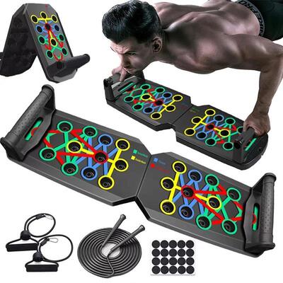 Pushup Board Set Portable Multifunctional Pushup Bar Folda