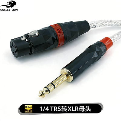 戈利狮6.35转卡农公平衡音频线