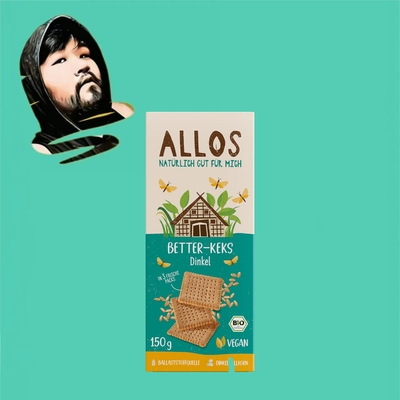 德国直邮【全场满300包邮】Allos有机斯佩尔特黄油曲奇150g