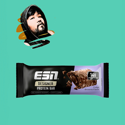 德国直邮【全场满300包邮】ESN设计感布朗尼味蛋白棒45g