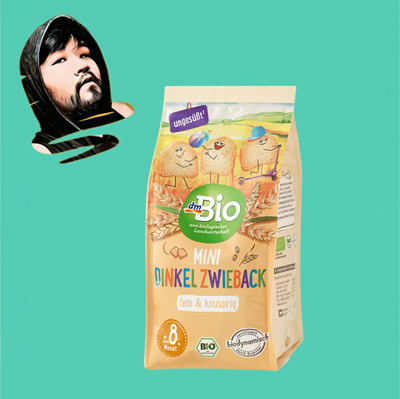 德国直邮【满300包邮】Dm bio 8个月+有机宝宝斯佩尔特馍干100g