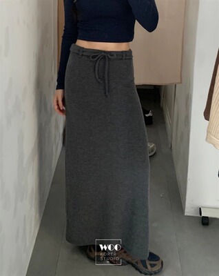 高腰显瘦拖地裙半身裙