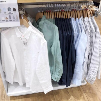 日系新款女装夏季法国麻衬衫长袖衬衣空调衫薄外套内搭叠穿475647