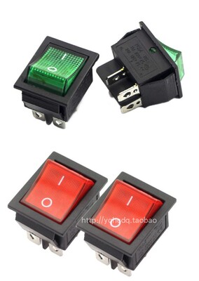 KCD4船型开关船形开关翘板电源按钮开关4脚2档250V16A