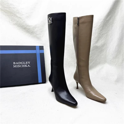 美国轻奢品牌撤柜真皮高端高筒靴