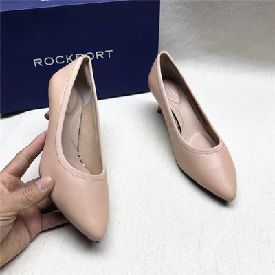 Rockport/乐步正品撤柜时尚尖头细跟舒适时装鞋女春新款牛皮单鞋M