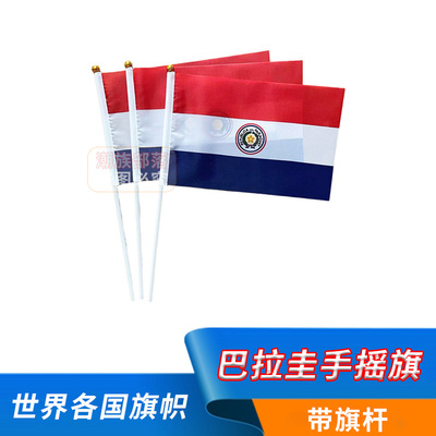 巴拉圭手摇旗球迷装饰助威手拿旗