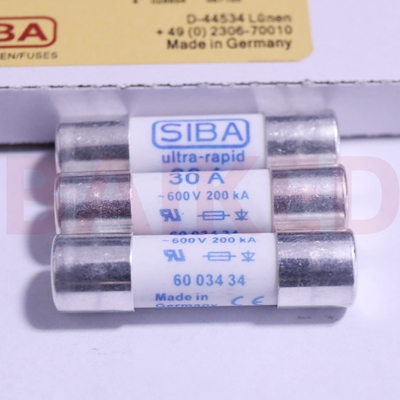 SIBA ultra-rapid 30A 600V 200KA 60 034 34 6003434.30 10x38mm