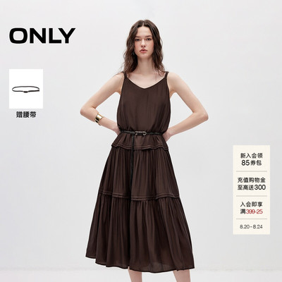 ONLY复古度假松弛吊带长裙连衣裙