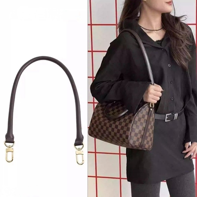 适用于lvspeedy20枕头包30圆肩带改造腋下棋盘格植鞣革牛皮带子