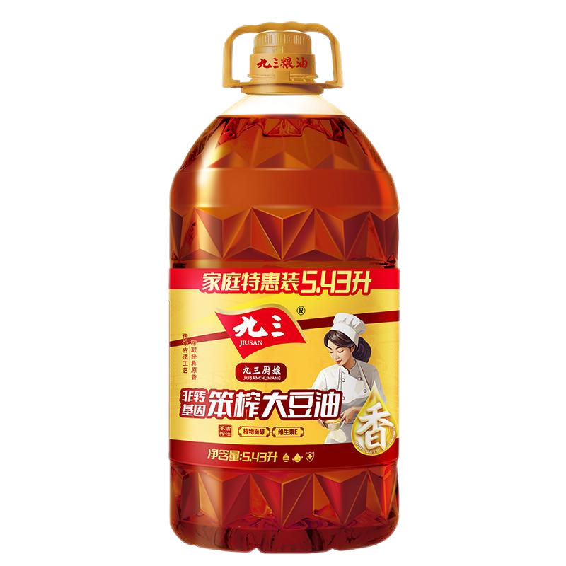 九三非转基因厨娘笨榨大豆豆油5.43L大豆油