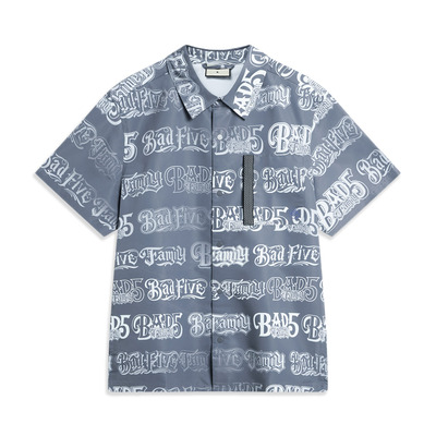 Lining/李宁正品春季男子满印宽松休闲透气时尚短袖T恤ASHT501