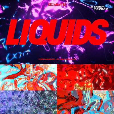 14组抽象流体液体时尚舞台DJ大屏幕背景4K循环视频素材 LIQUIDS
