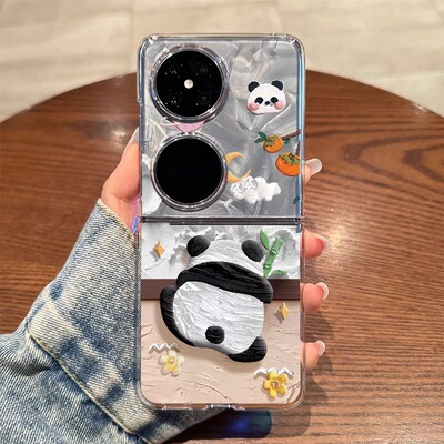 适用华为pocket2手机壳新款p50pocket s折叠nova屏oppo Find n3/n2简约vivo透明x超薄三星Z防摔Flip4硬保护套