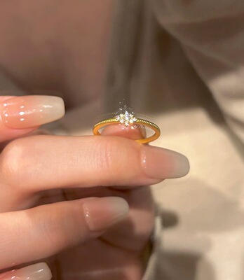 钛钢戒指 星辰细雨满天星戒指轻奢高级感简约百搭开口可调节JZ093