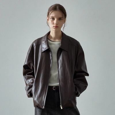皮衣外套女设计师款小众夹克上衣