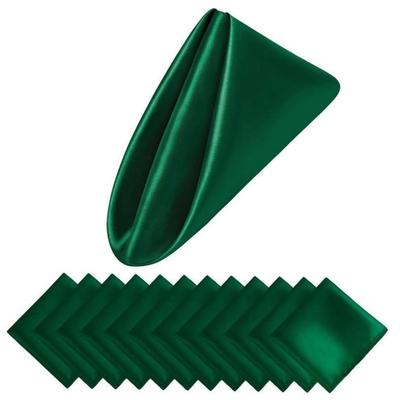 12PCS Christmas Satin Napkin 12x12Inches Soft Table Napk