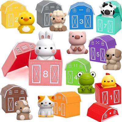 Farm Animals Toys Montessori Counting Matching Sorting Fine