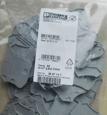 菲尼克斯 phoenix 端板  D-UT2.5/4-TWIN 订货号3047141